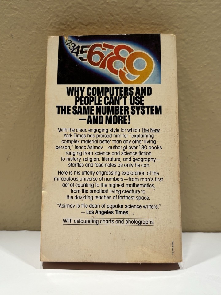 “Asimov On Numbers” by Isaac Asimov Pocket Books 1978 Paperback Good ...