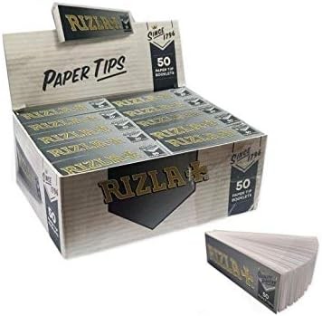 Rizla Silver Rolling Paper Filter Tips - 50 Booklets x 50 Roach Tips ...