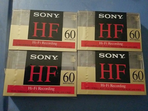 Lot Of 4 SONY HF 60 Blank Audio Cassette Tapes Hi-Fi Recording New ...