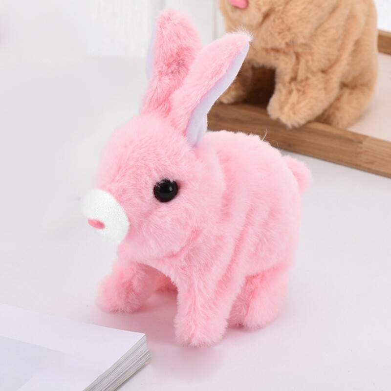Electric Rabbit Toy Plush Battery Operated Hopping Rabbit Gift | eBay
