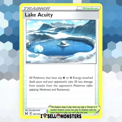 Pokémon TCG 1x LAKE ACUITY SWSH11: Lost Origin 160/196 Uncommon x1 ...