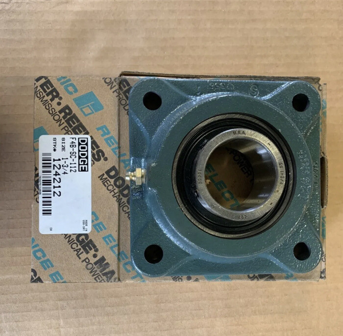 DODGE F4BSC112 4-BOLT FLANGE BEARING 1-3/4" BORE F4B-SC-112 PT #124212 ...