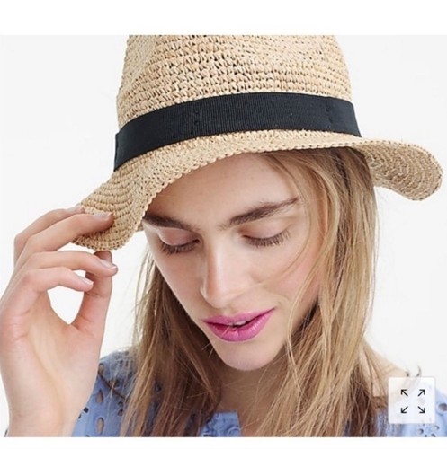 J. CREW THE PACKABLE STRAW HAT NATURAL RAFFIA WOMEN S/M NWT TRAVEL VACATION | eBay