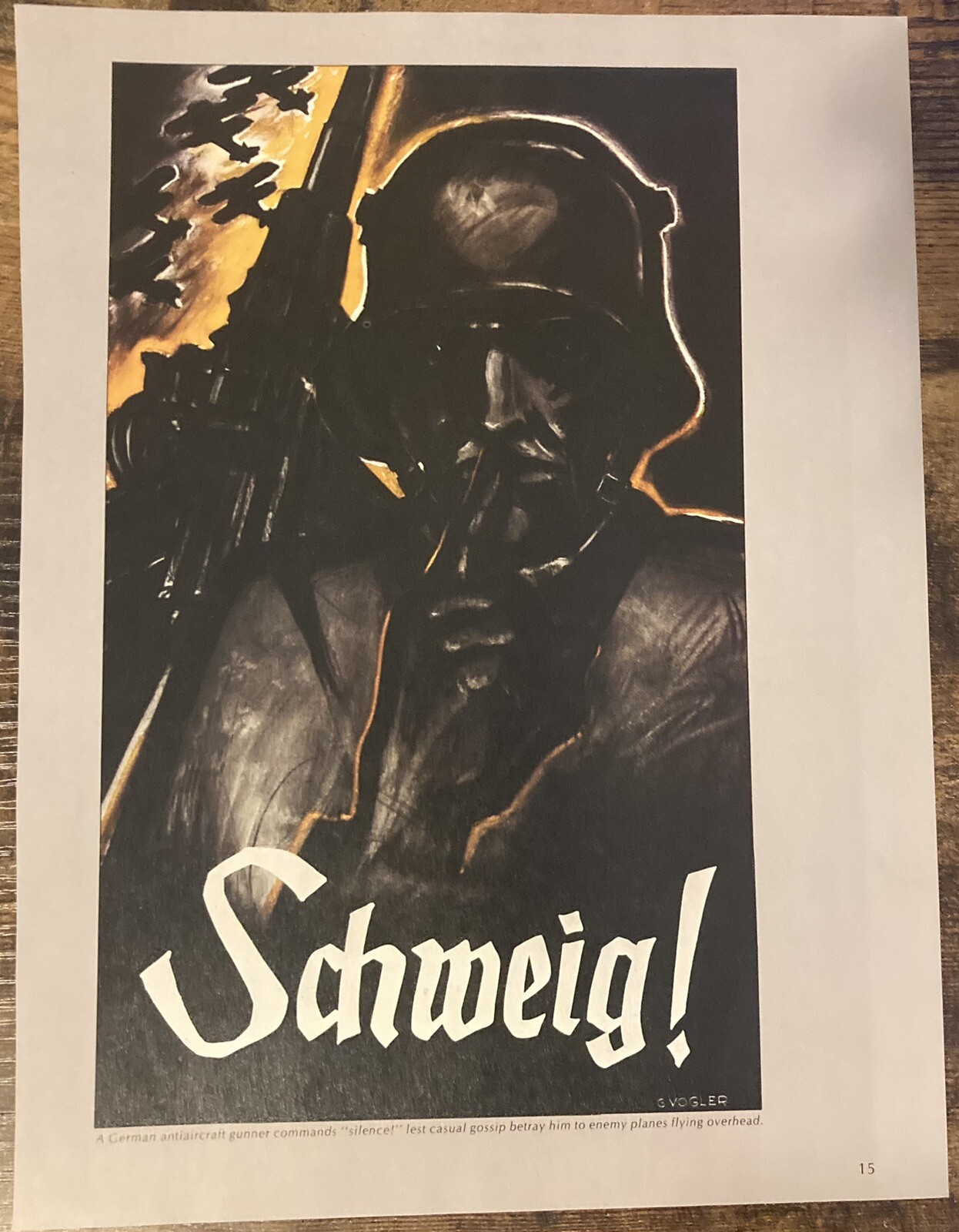 Book Clipping Photo German “Silence!” Propaganda Poster WW II | eBay