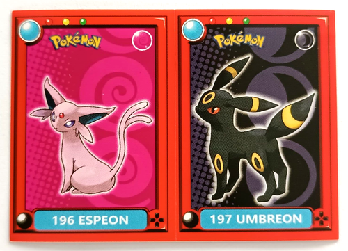 POKEMON POKEDEX Sticker EF #196-197 ESPEON / UMBREON Edition PERU 2022 ...