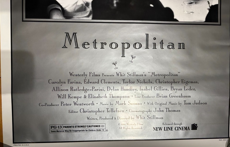 Metropolitan (1990) -rare original movie poster - 1 sheet | eBay