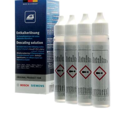 Bosch Descaling Solution Liquid For Steam Iron 4 Pack TDS12 TDS11 ...
