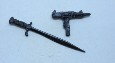 REPRO 1985 Snake Eyes Gun/Uzi and Sword Weapon/Accessory GI Joe VERY ...