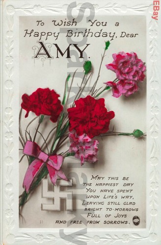 To Wish You a Happy Birthday Dear AMY Vintage Postcard D02 | eBay UK