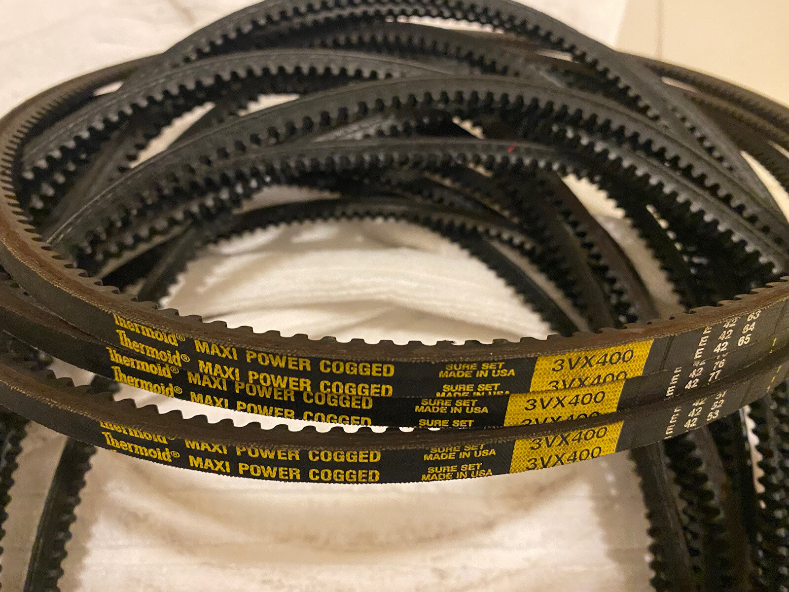 Thermoid MAXI POWER COGGED 3VX400 Banded Cogged V Belt 3VX 3/8 x 40in ...