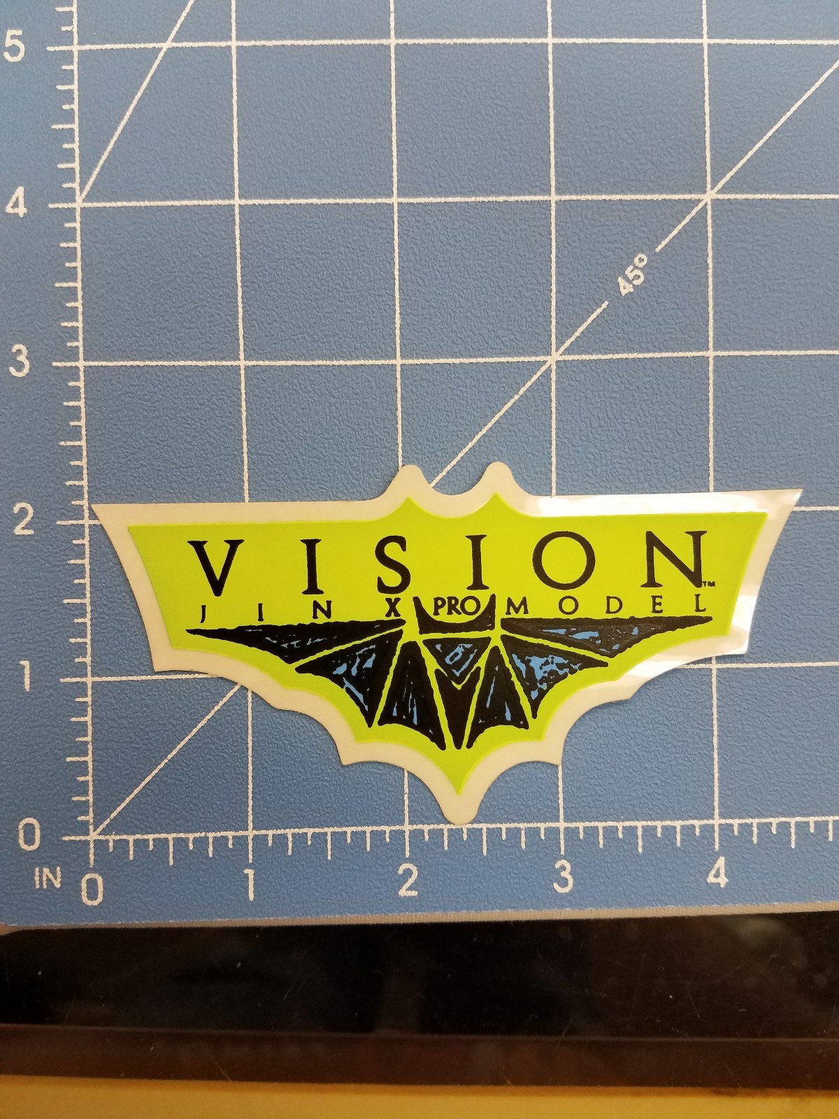 NOS Vision Skateboard Sticker - Jynx Pro Model - White/Green | eBay