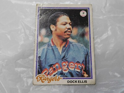 Dock Ellis Rangers 1978 baseball Topps trading card estate collection ...