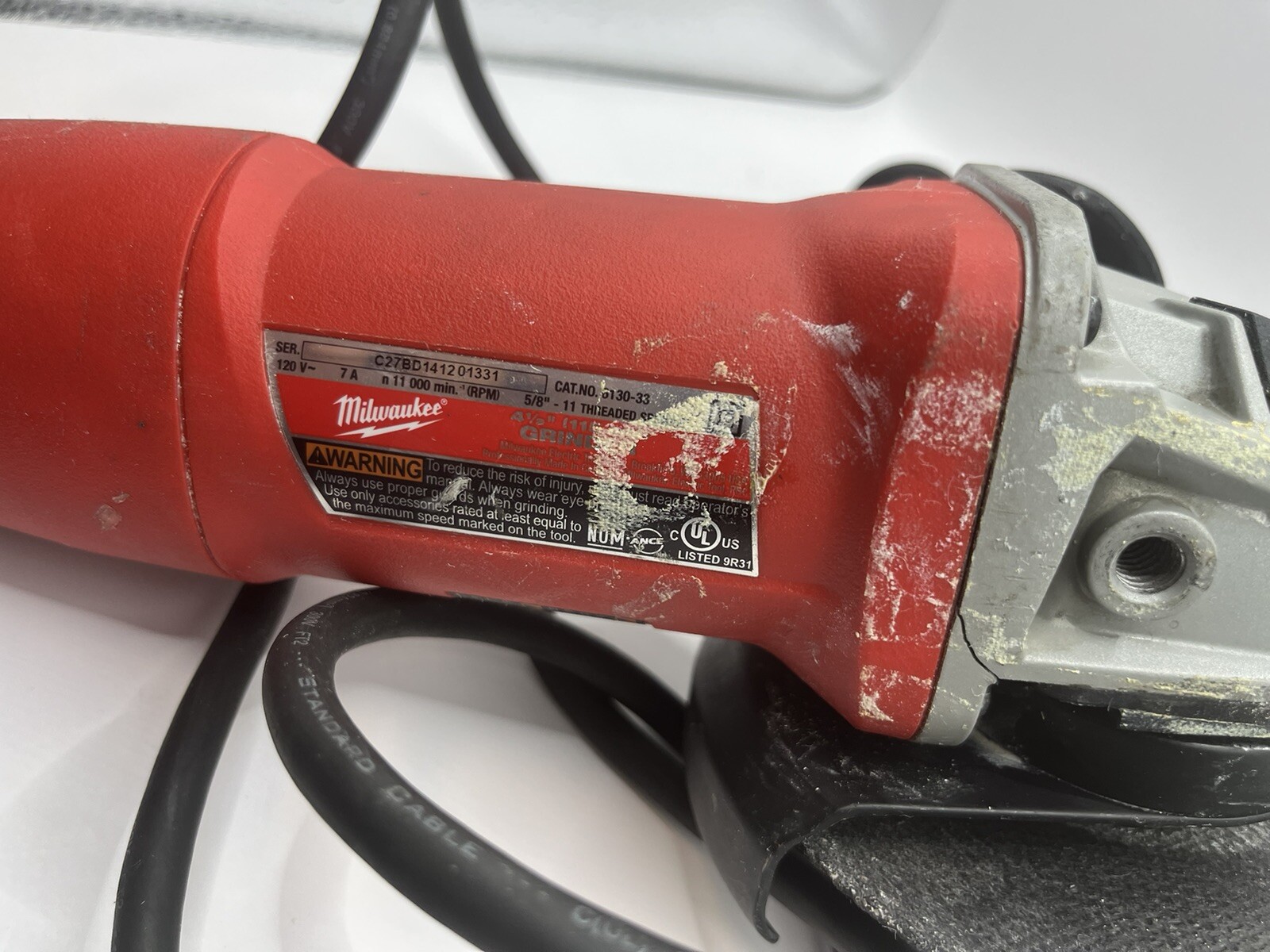 USED Milwaukee 6130-33 GRINDER 4.5 inch Angle Grinder/120 V 45242195732 ...