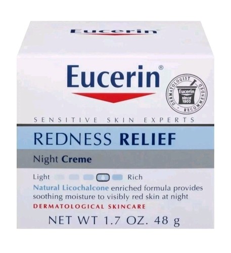 Eucerin Redness Relief Night Cream Dermatological Skin Care Night Creme ...
