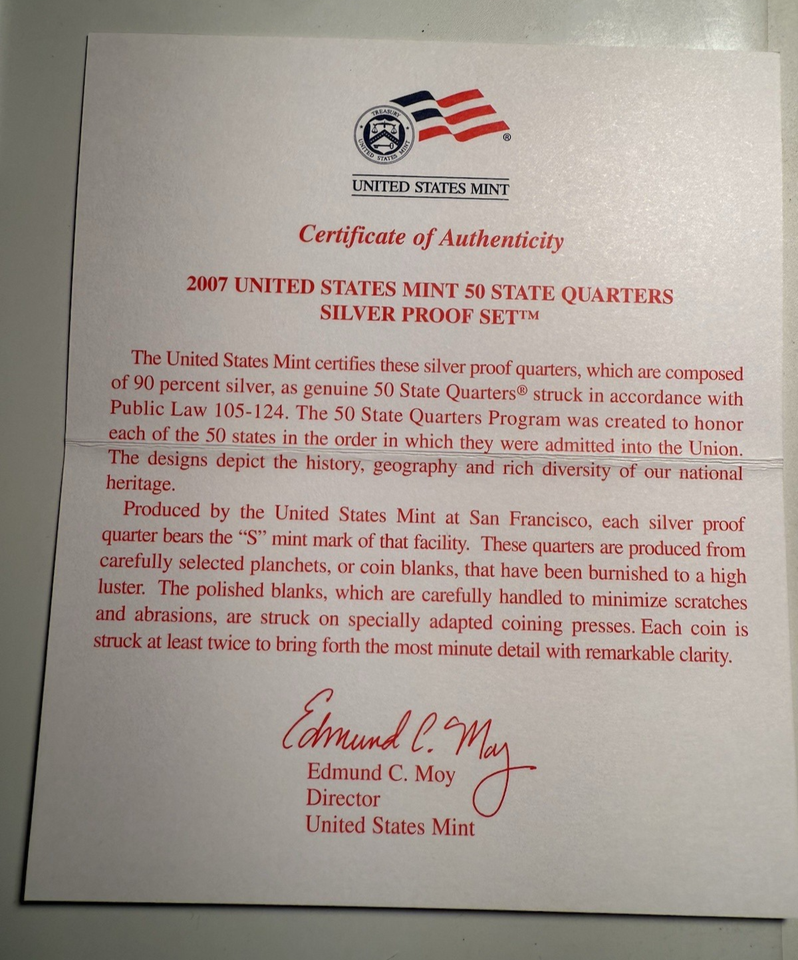 UNITED STATES MINT 50 STATE QUARTERS PROOF SET | eBay