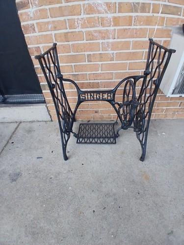 vintage black steel singer sewing machine treadle base | eBay