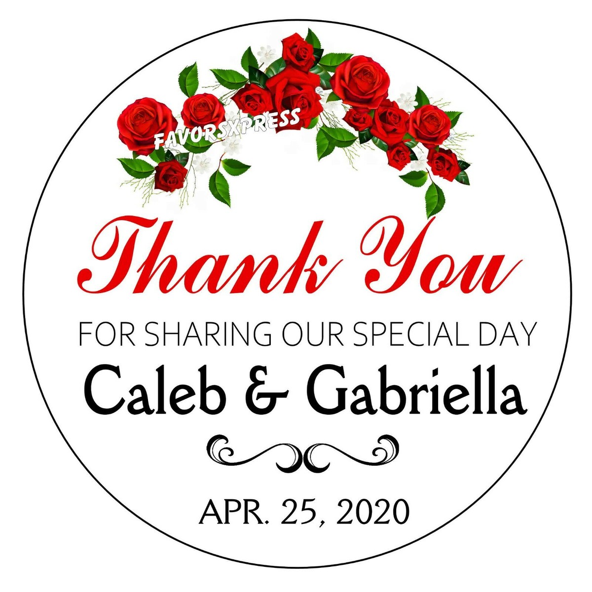 Personalized Wedding Stickers Thank You