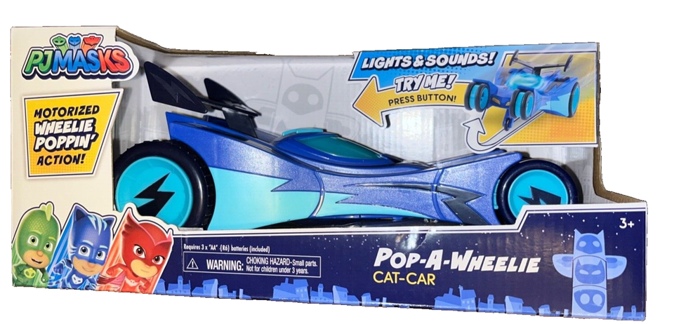 PJ Masks Vehicle with Lights and Sounds PJ Masks Pop-A-Wheelie Cat-Car ...