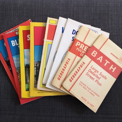 Vintage Geographia City / Town Street Plans / Maps 1960s - 1990s | eBay UK