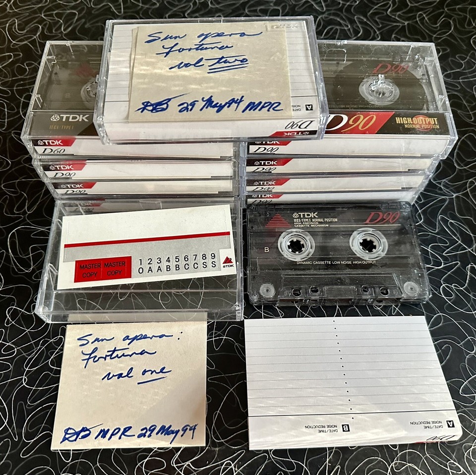 Lot 10 TDK Cassette Tapes D90 D60 Clean J Cards & Labels Recorded On 1 ...