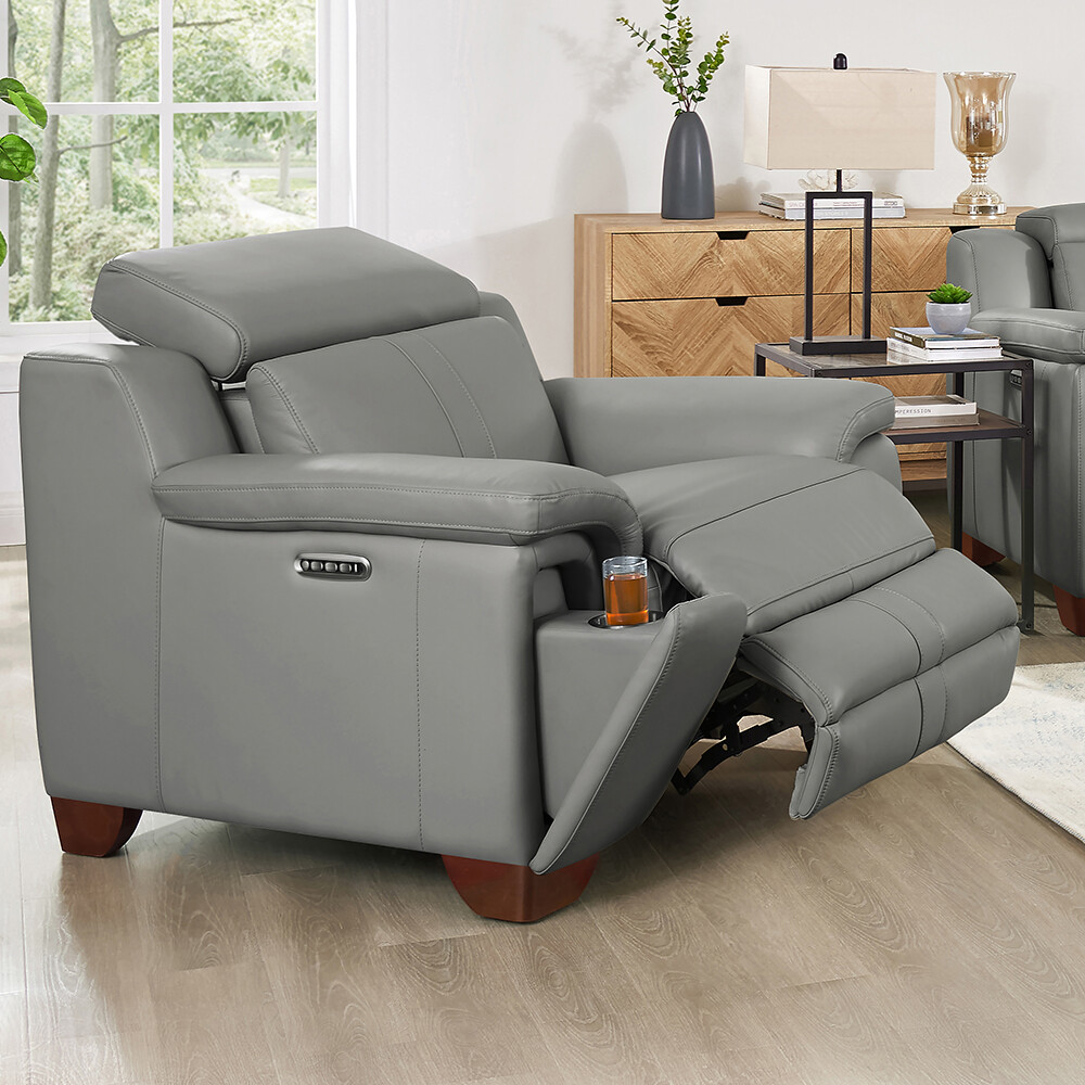 Hydeline Cara Power Motion Headrest Top Grain Leather Zero Gravity Recliner | eBay