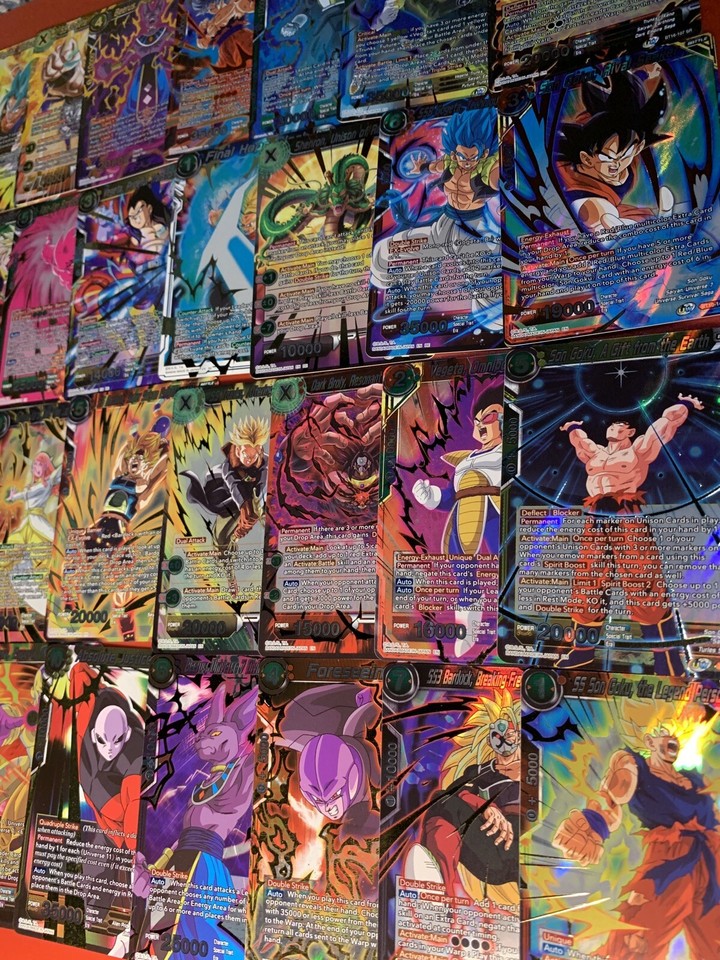 5 Super Rare SR Dragon Ball Super Cards - Gold Stamped Foil NM (No ...