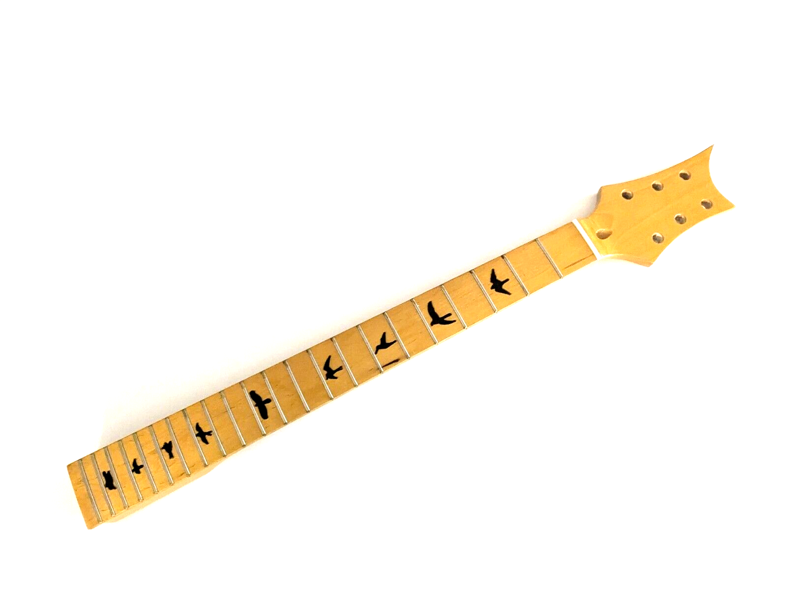 22 fret maple on maple bird inlay swansong inlay guitar neck ...