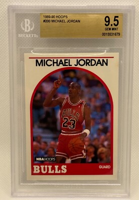 Michael Jordan 1989/90 Hoops #200 BGS 9.5 GEM MINT Chicago Bulls - MJ ...