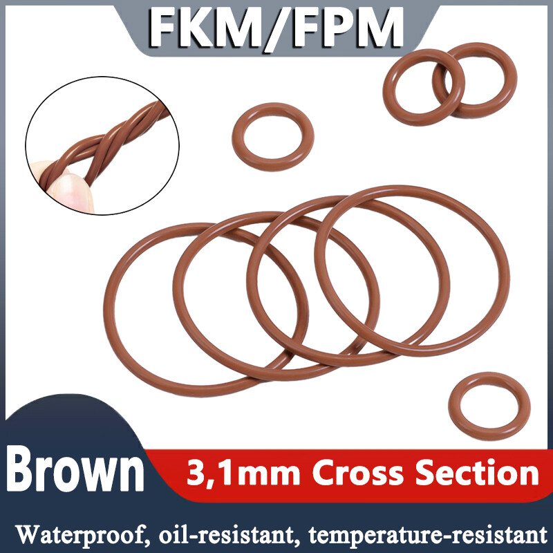 FKM/FPM Rubber O Ring Seals 3.1mm Cross Section ID 1.8mm-293.8mm,OD 8mm ...