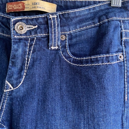 Big Star REMY Jeans sz 27L Actual 30x29" Boot Cut Low Rise Dark Wash ...