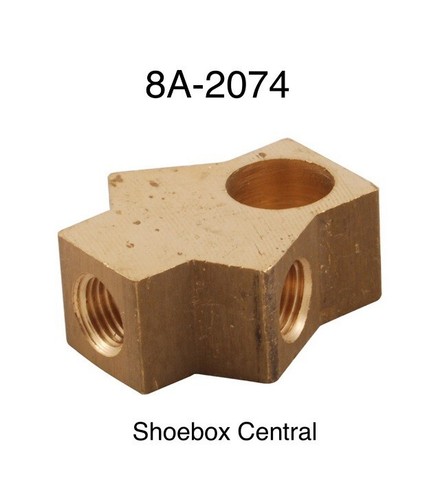 1949 - 1956 Ford Car Rear Axle Brass Brake Line Junction Block Fitting ...