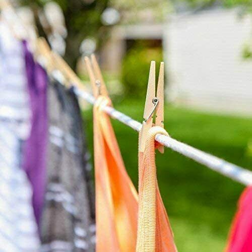 Wooden Clothes Pegs Clips Pine Washing Line Airer Dry Line Wood Peg ...