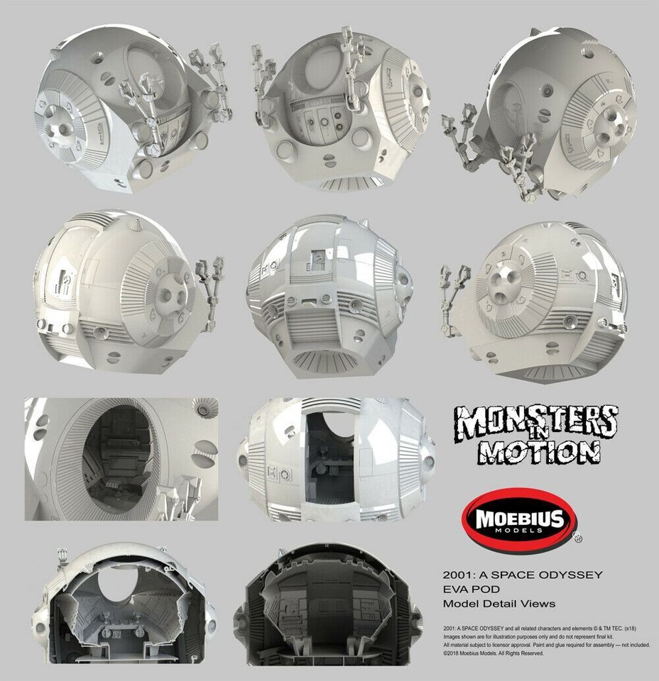 Moebius 2001: A Space Odyssey EVA Pod 1/8 Scale Model Kit SEALED ...
