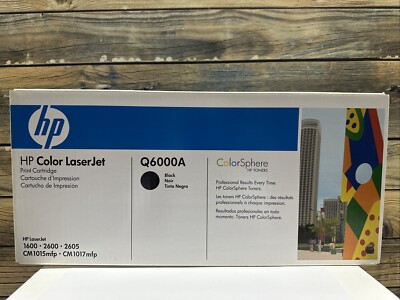 Genuine HP Color LaserJet Q6000A Black Toner Cartridge - NEW & SEALED ...