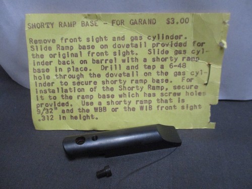 Williams Gun Sight Co. Shorty Ramp Base - M1 Garand | eBay