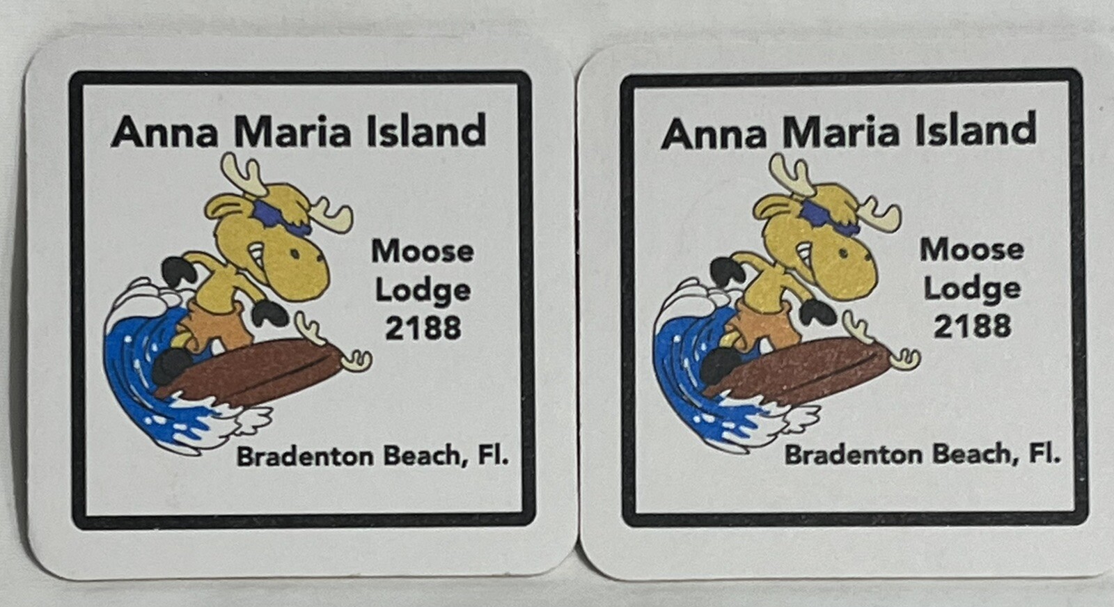 Anna Maria Island Moose 2188 Beachfront Bradenton BeacFL Beer Coaster ...