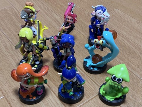 Splatoon Amiibo 9 Figure Set Inkling Octoling Shiver Frye Big Man Japan ...