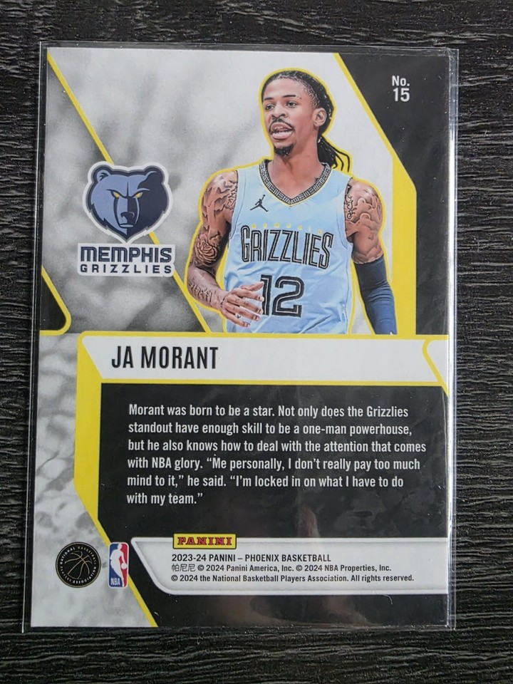 2023-24 Panini Phoenix #15 Ja Morant Fade To Black | eBay