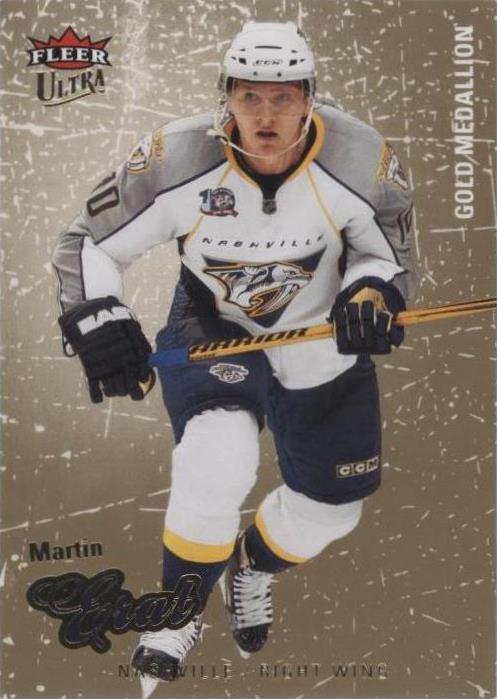 2008-09 Fleer Ultra - Martin Erat #173 Gold Medallion for sale online ...