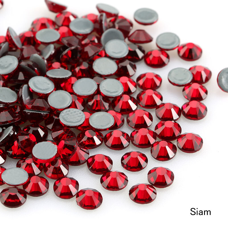 2mm 3mm 4mm 5mm Hotfix Rhinestones Flat Back Gems Crystal Glass Art ...