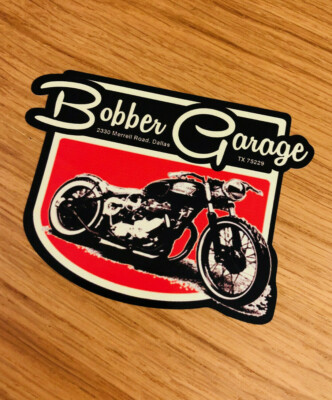 BOBBER GARAGE Aufkleber Sticker Bike Motorsport Motorrad Route 66 JDM ...