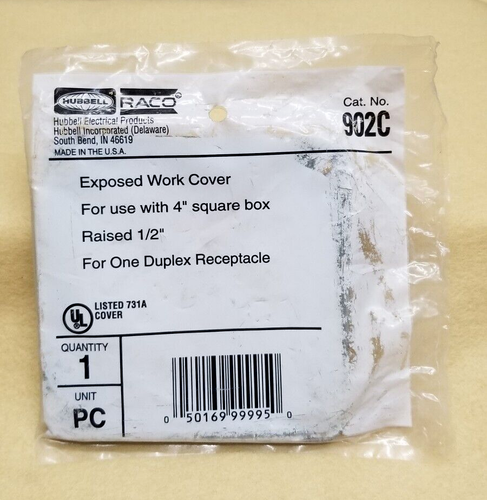 Raco Square Steel Electrical Cover (Cat. No. 902C, Exposed Work Cover ...