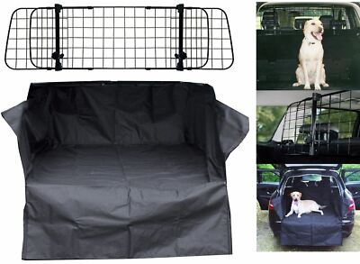 Car Boot Liner Mat & Bumper Protector + Mesh Dog Guard fits Nissan ...