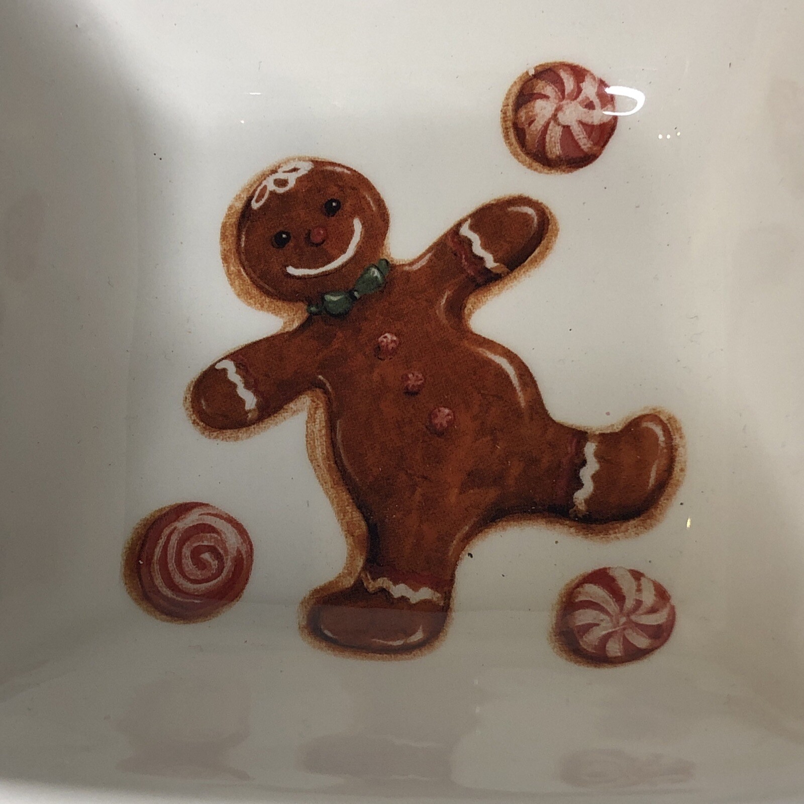 Kate McRostie Handpainted Ceramic Bowl Gingerbread Man Holiday Design ...