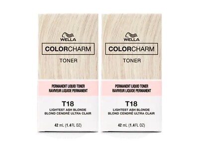 Wella Color Charm T18 Lightest Ash Blonde Liquid Hair Toner 1.4 oz ...