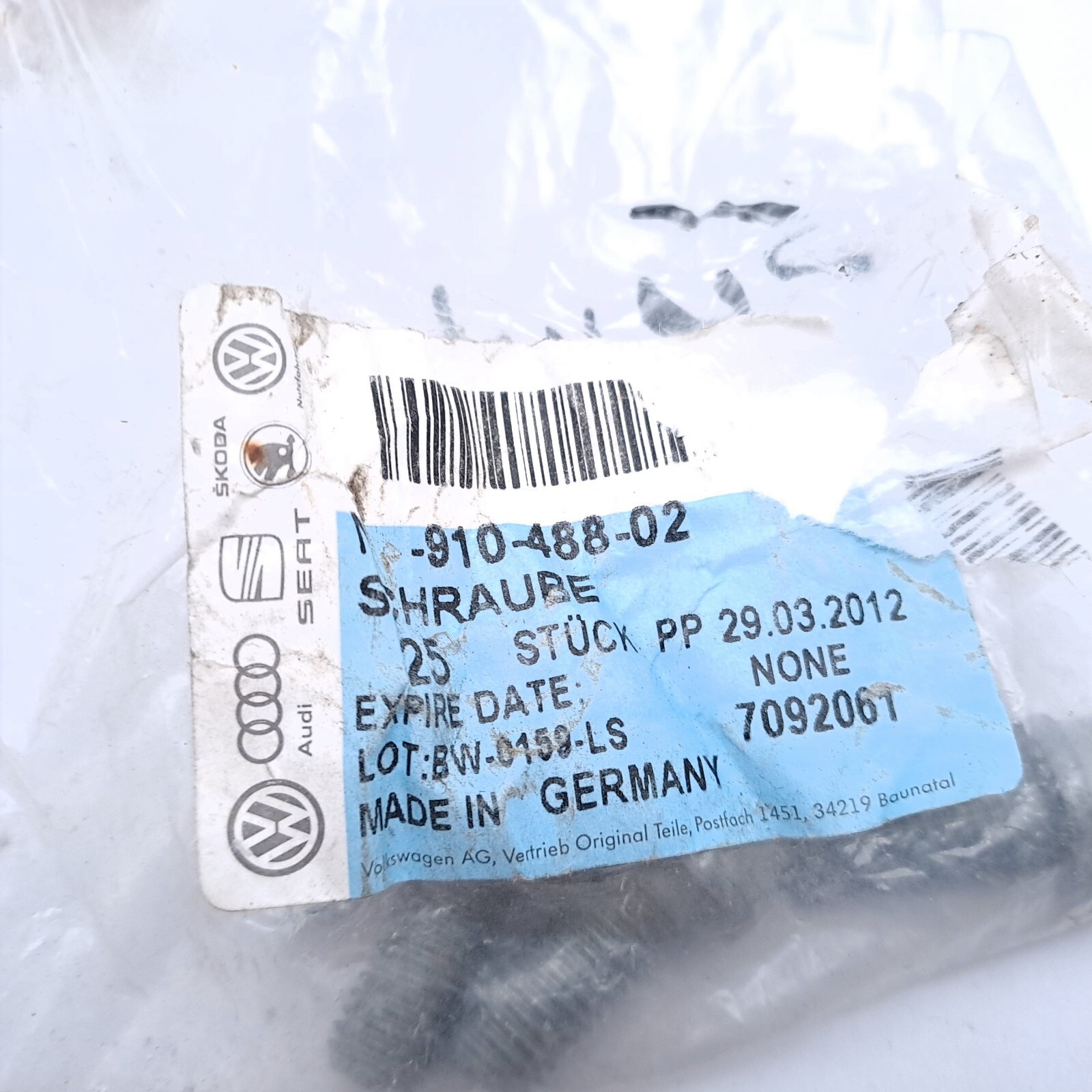 Genuine Audi VW Seat Skoda Multi Point Head Bolt M8X X4 N91048802 for ...