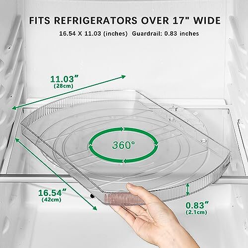 Lazy Susan Turntable Organizer For Refrigerator 360 Rotate Fridge ...