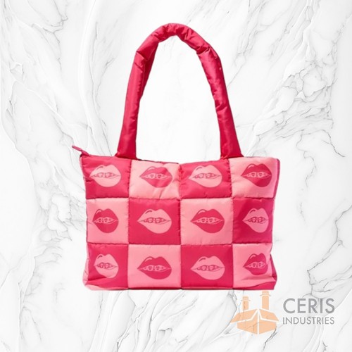 Benefit Quilted Pout Puffer Pink Tote Bag (New Without Tag) | eBay
