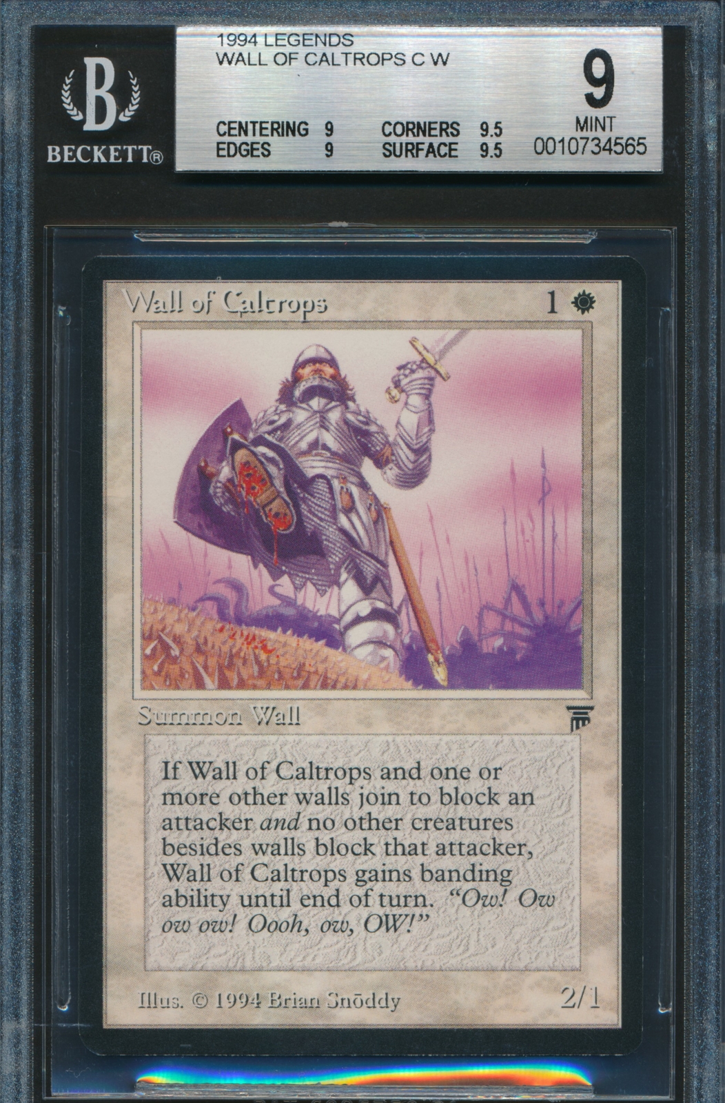 Legends Wall of Caltrops BGS 9 Graded Magic MTG (4565) | eBay