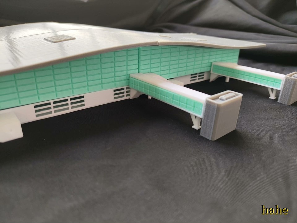 1/400 Scale Regional Airport Terminal Building Assemble Model 3D ...